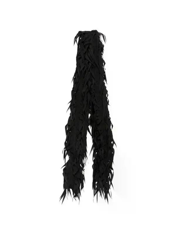 N°21 Frayed Scarf - Black