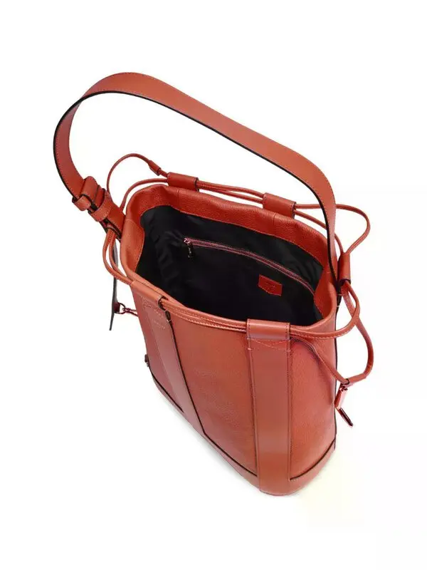 LANCEL Elles De Drawstring Bucket Bag - Orange