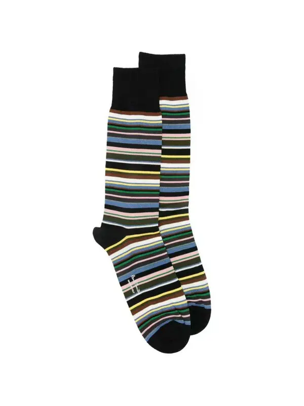 Paul Smith Striped Socks - Black