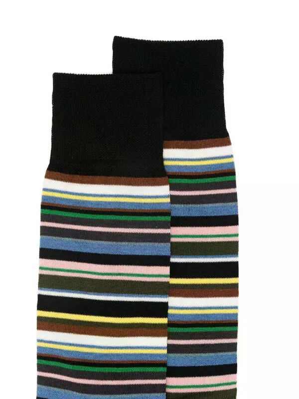 Paul Smith Striped Socks - Black