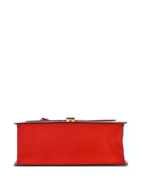 Gucci Sylvie Top Handle Leather Satchel Medium