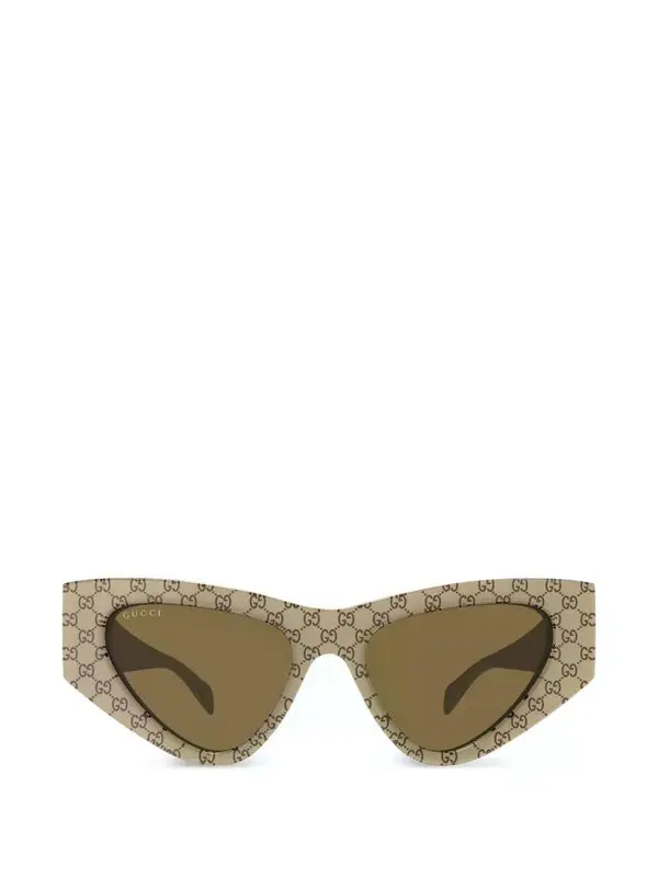 Gucci Monogram Geometric Sunglasses - Neutrals