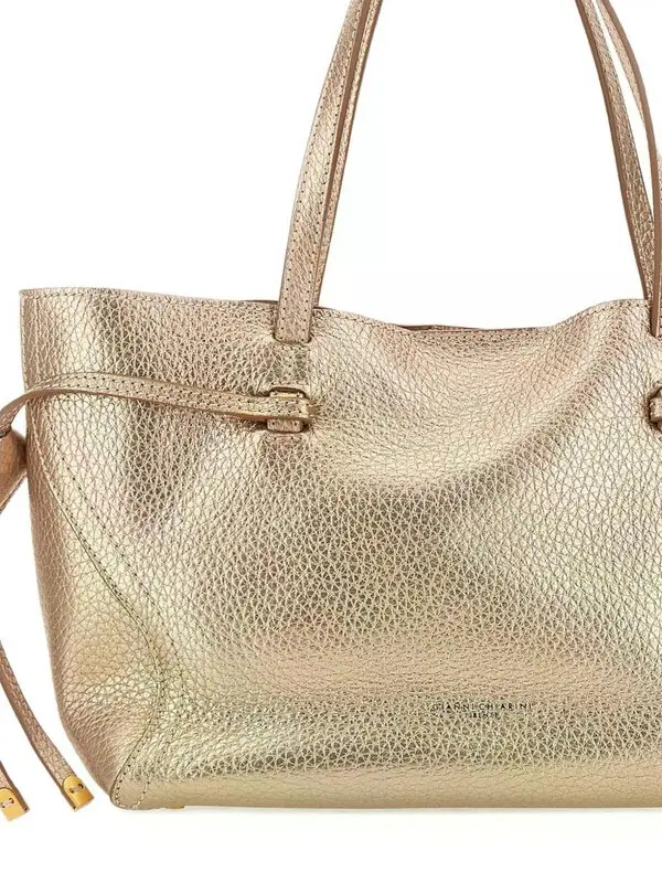 GIANNI CHIARINI Hammered Drawstring Shoulder Bag