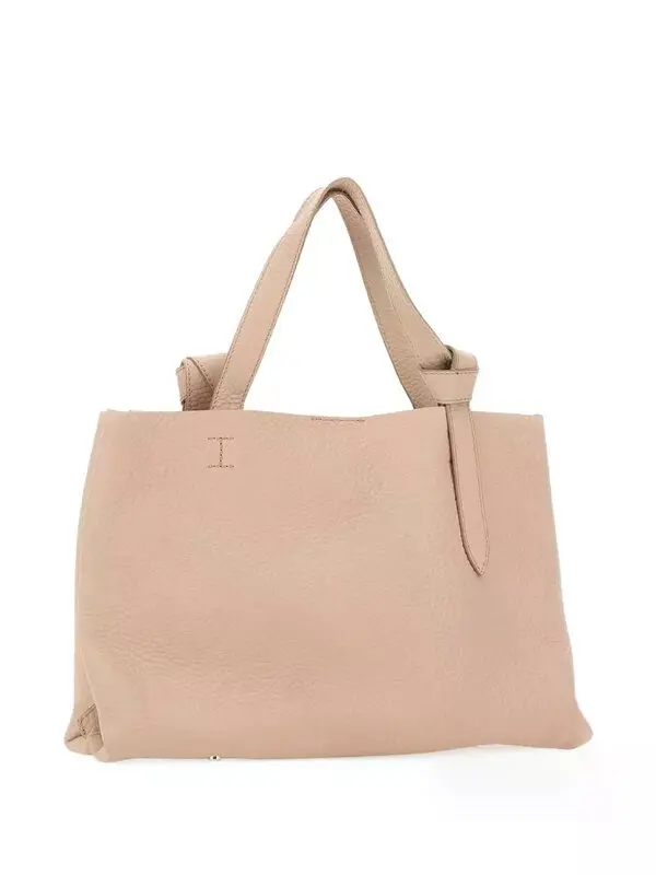 GIANNI CHIARINI Amira Knotted Handle Leather Shoulder Bag - Pink