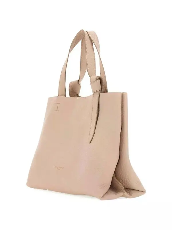 GIANNI CHIARINI Amira Knotted Handle Leather Shoulder Bag - Pink
