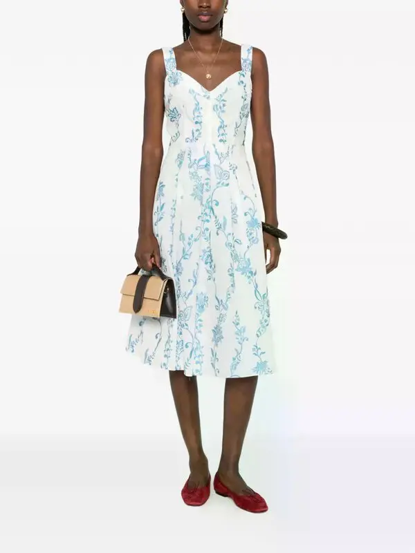 Etro Floral Print Midi Dress