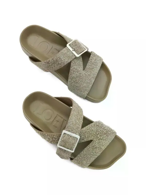 Loewe Buckle Strap Sandals - Neutrals