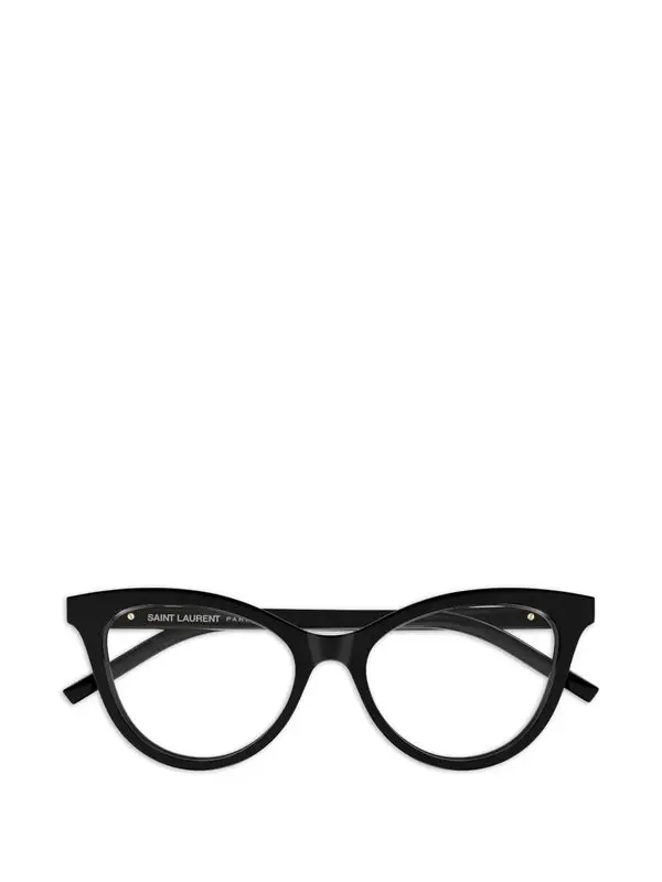 Saint Laurent Cat-eye Glasses With Logo - Black
