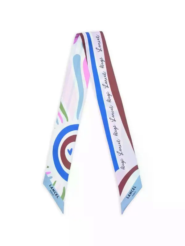 LANCEL Sunrise-print Headband - White