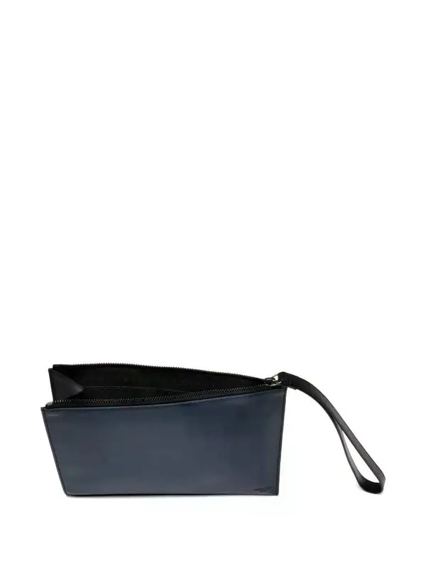 LANCEL Leon Zip Wristlet - Blue