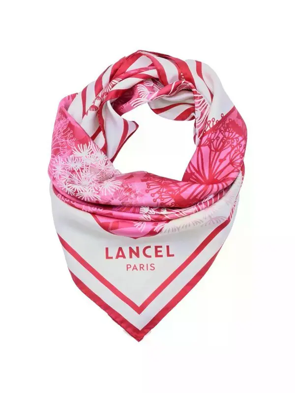 LANCEL Printed Silk Square Scarf