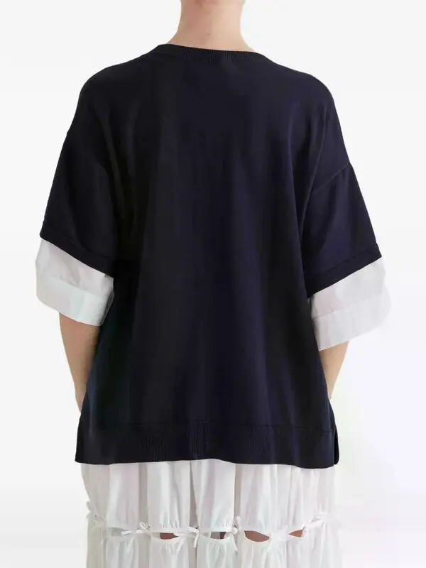 MEIMEIJ Crew-neck Layered Top