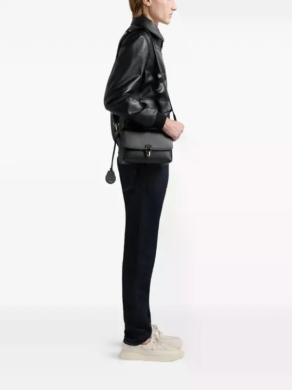 Bally Capitol Grained Leather Messenger Bag