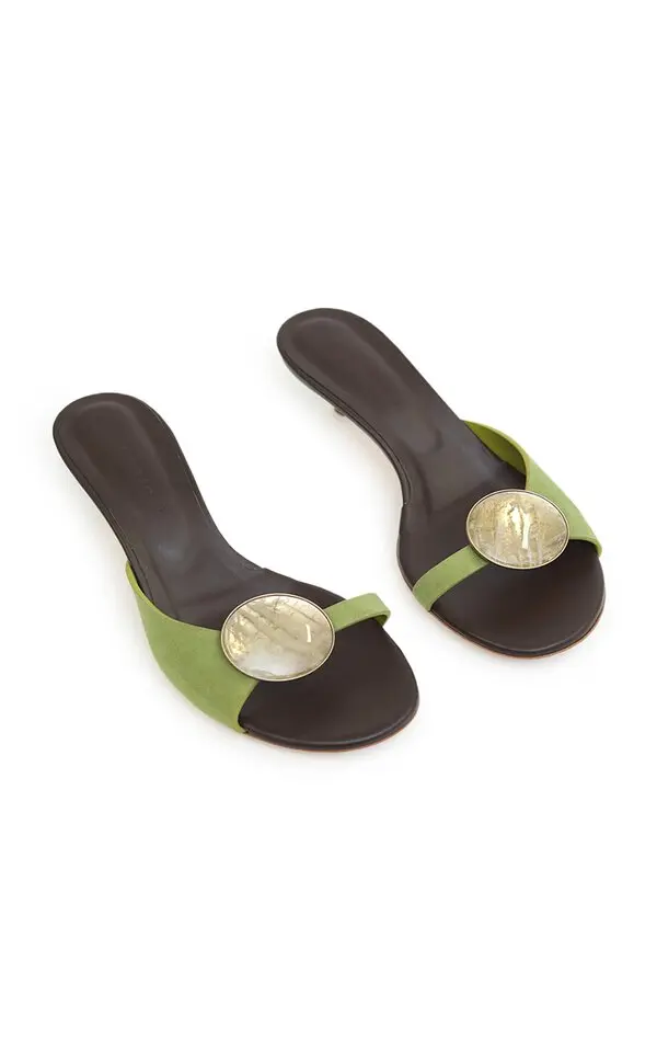 Christopher Esber Aura Quartz Suede Mule