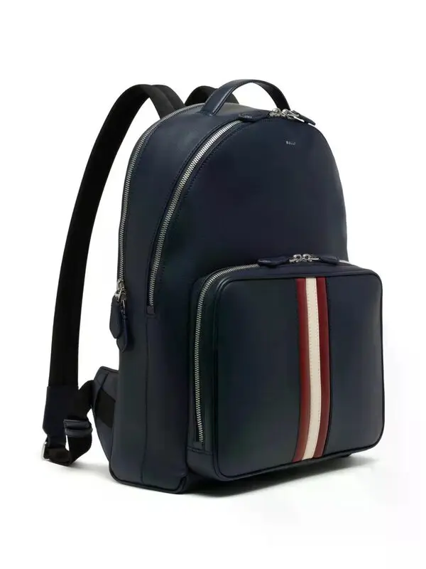 Bally Mythos Striped Leather Backpack