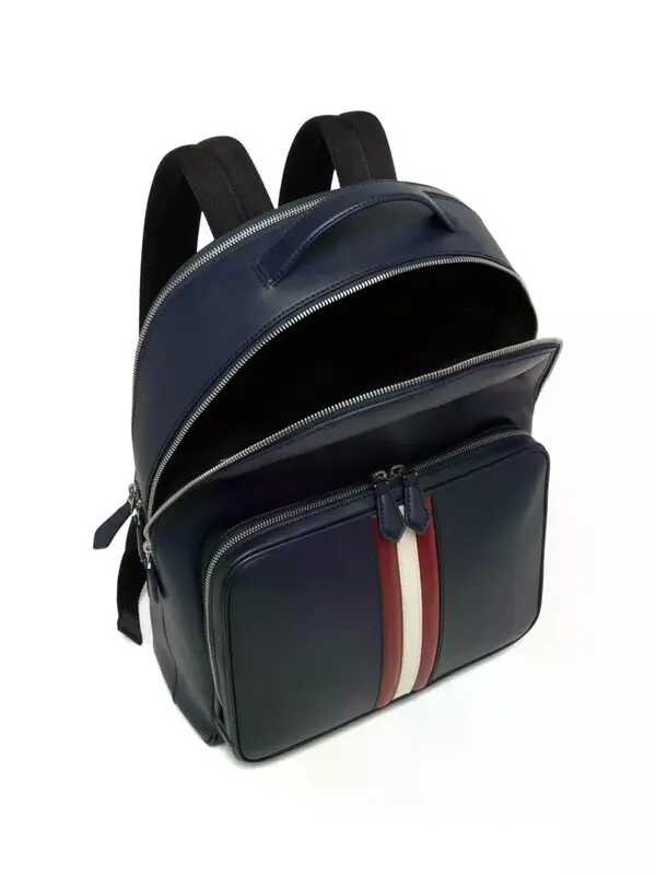 Bally Mythos Striped Leather Backpack