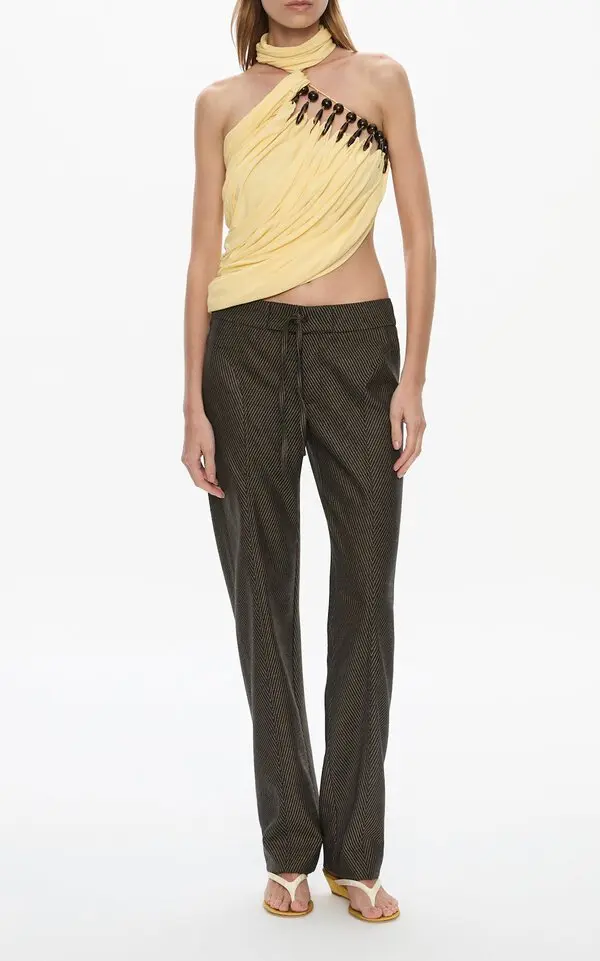 Christopher Esber Tropique Droplet Halter Top