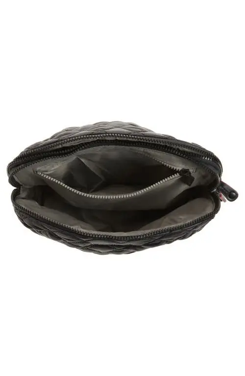 Mz Wallace Medium Double Zip Quilted Cosmetics Pouch