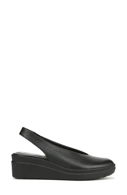 Naturalizer Sutton Slingback Platform Wedge Pumps - Black/black