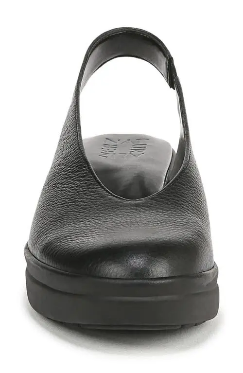 Naturalizer Sutton Slingback Platform Wedge Pumps - Black/black