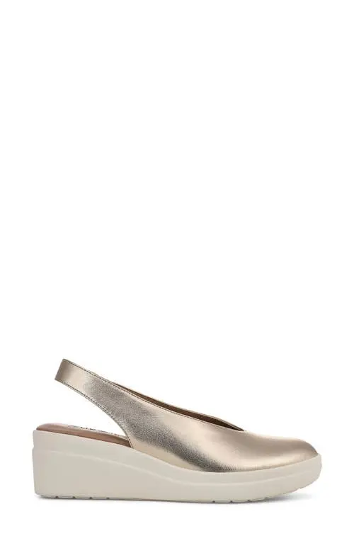 Naturalizer Sutton Slingback Platform Wedge Pumps - Light Champagne