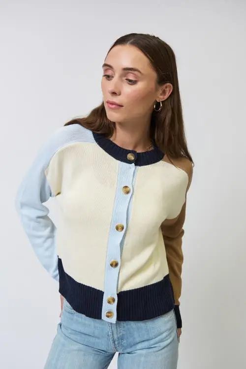 Central Park West Chloe Colorblock Cardigan