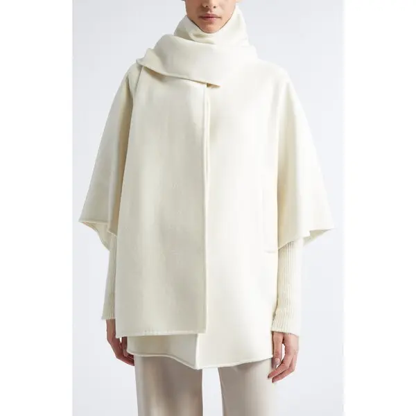 Max Mara Blasone Cashmere Cape - White