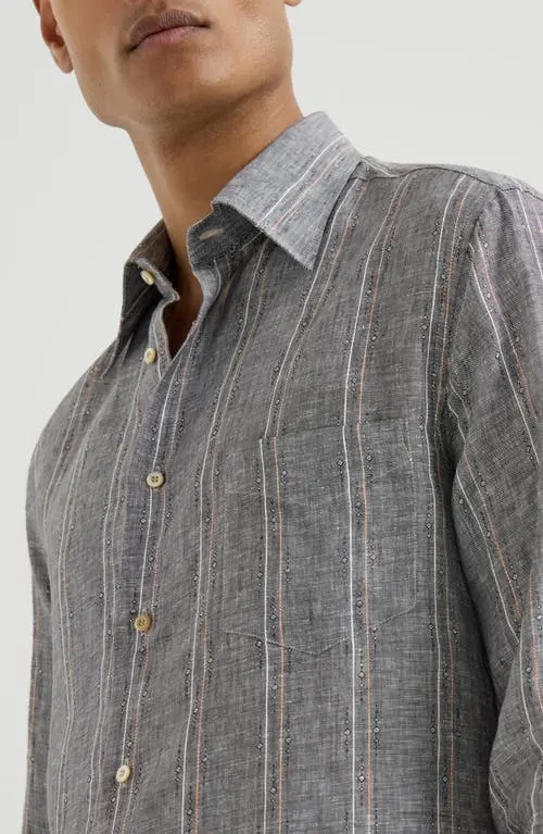 Brunello Cucinelli Shirt With Chest Pocket - Grey