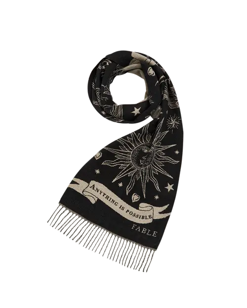 FABLE ENGLAND Freya Celestial Jacquard Scarf