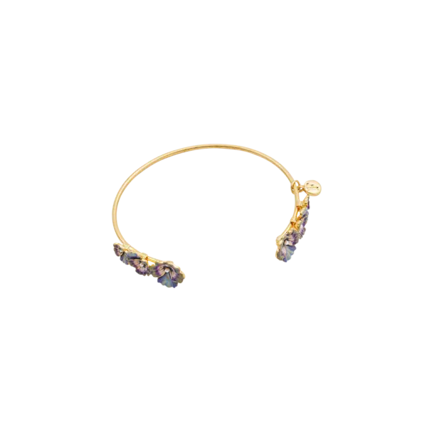 FABLE ENGLAND Pansy & Pearl Bangle - Gold