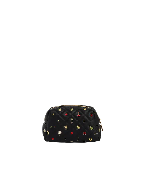FABLE ENGLAND Quilted Celestial Embroidered Pouch