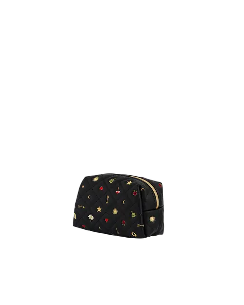 FABLE ENGLAND Quilted Celestial Embroidered Pouch