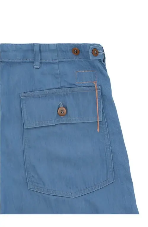 FORTELA Denim Fatigue Trousers - Sky