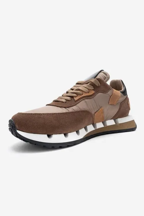 FOREVER & ALWAYS SHOES Vian Leather Platform Sneaker - Beige