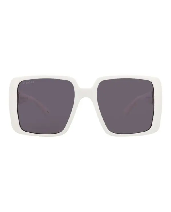 Gucci Square Frame Injection Sunglasses - White White Grey (gg1692s/30015482/003)