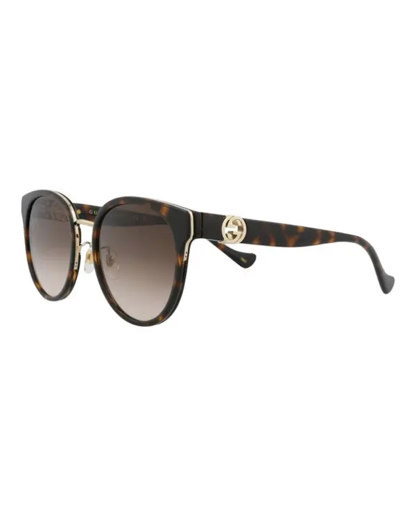 Gucci Round-frame Injection Sunglasses - Havana Havana Brown (gg1027sk/30011818/002)