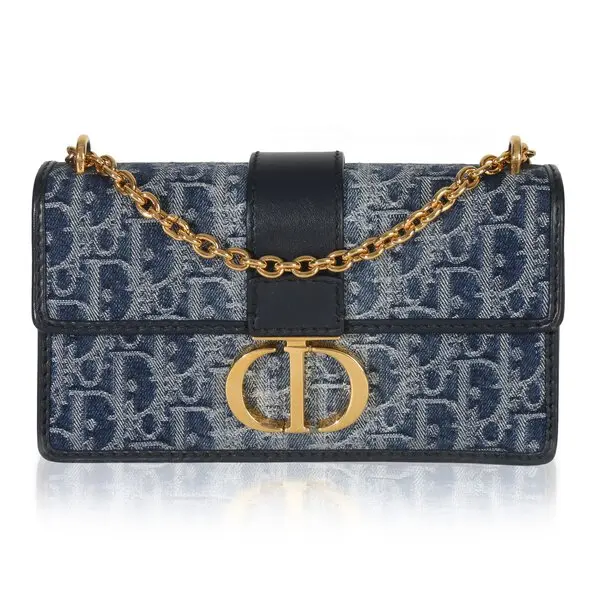 Dior Denim Oblique 30 Montaigne East-west - Blue