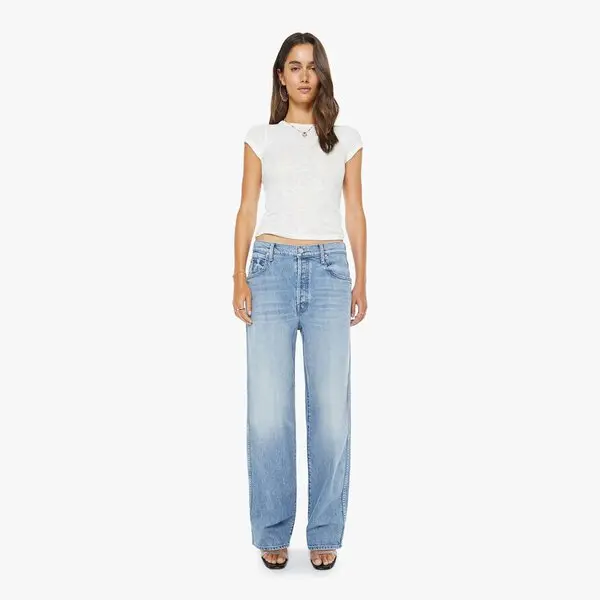 MOTHER The Delinquent Button Nerdy Jeans - Light Blue