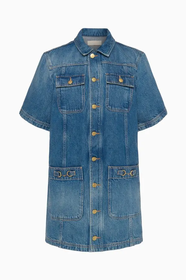 Ulla Johnson The Painters Denim Mini Dress