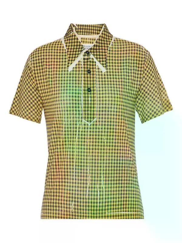 MAISON MARGIELA Gingham Polo Top