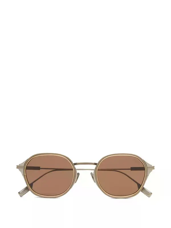 Zegna Round Frame Sunglasses - Brown