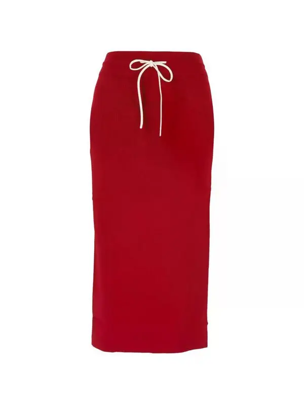 Patrizia Pepe Ribbed Skirt With Split Detail