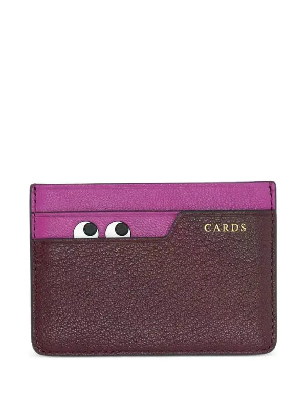 ANYA HINDMARCH Peeping Eyes Card Case - Brown