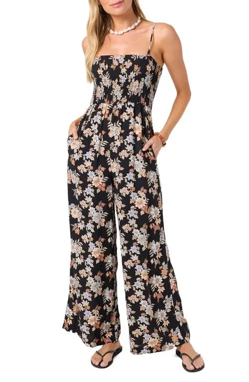 O'Neill Aiyana Bali Floral Jumpsuit - Black