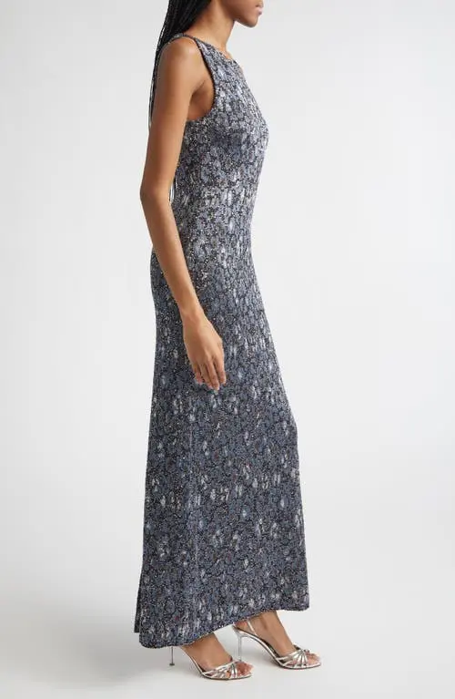 Missoni Animal Jacquard Sequin Sleeveless Column Dress
