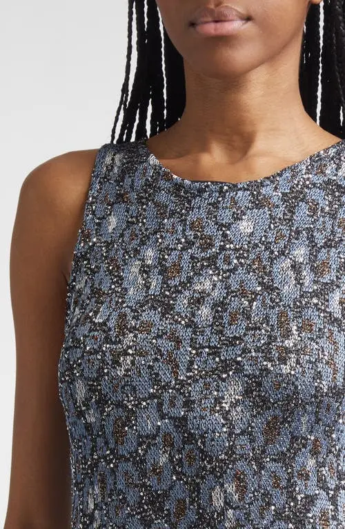 Missoni Animal Jacquard Sequin Sleeveless Column Dress