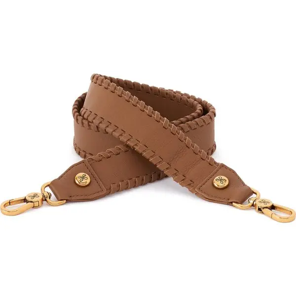 Hobo Leather Whipstitch Bag Strap - Timber Brown