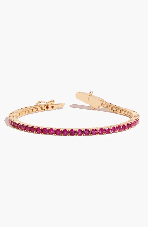AURATE 6ct Ruby Tennis Bracelet - Yellow Gold Vermeil