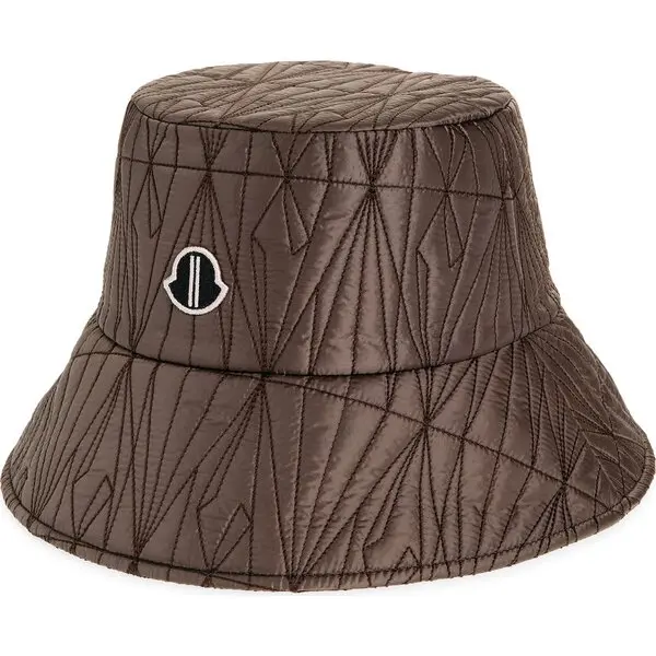 Moncler Quilted Bucket Hat - Taupe