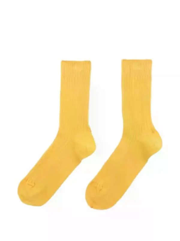 BASERANGE Ribbed Socks - Yellow